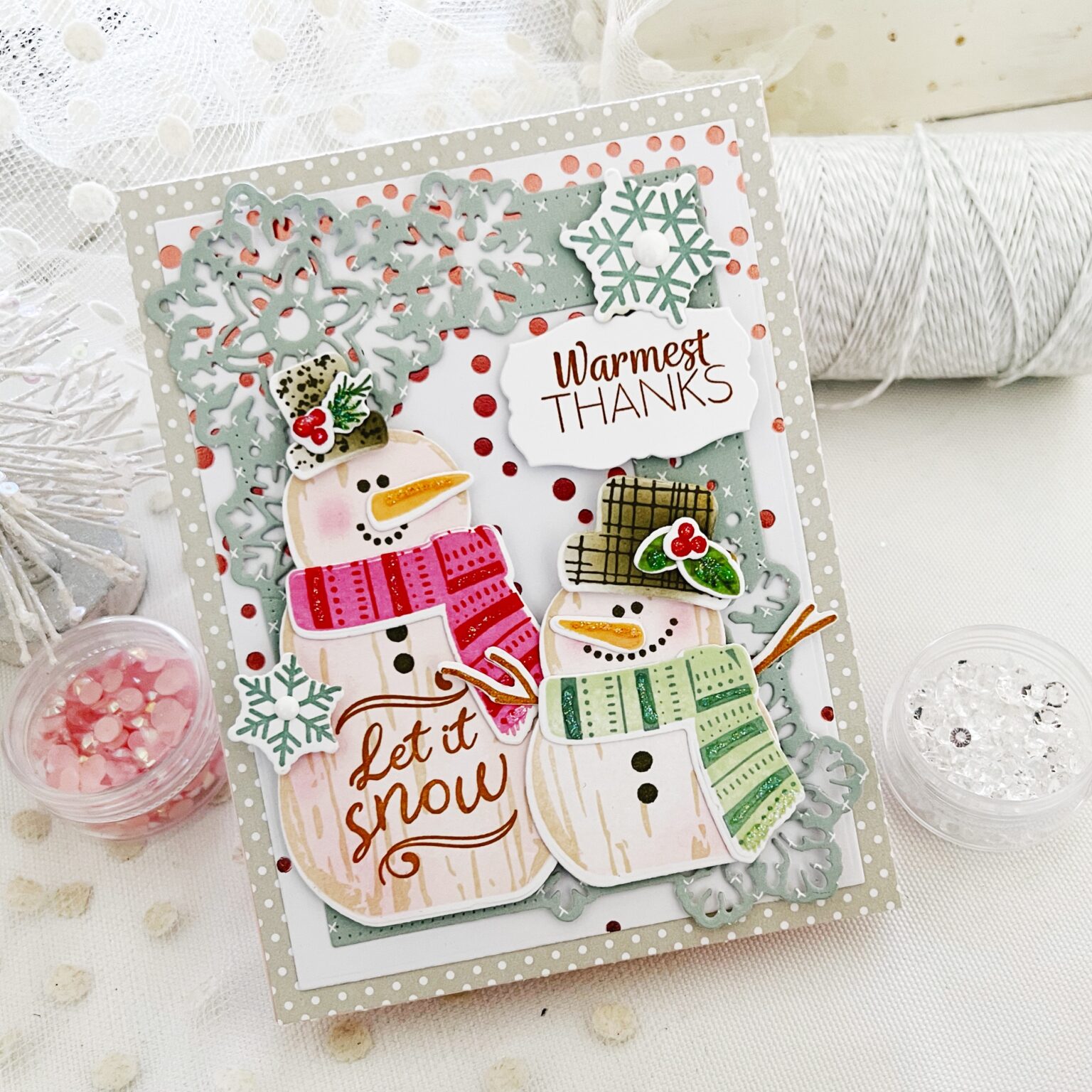 Simply Snowmen + Snowflake Fun Frame + Cascading Dots Hot Foil Plate ...