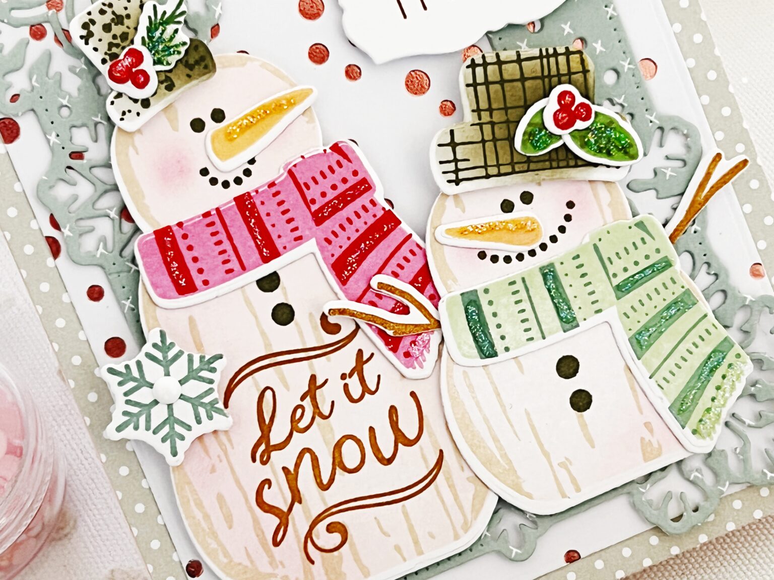 Simply Snowmen + Snowflake Fun Frame + Cascading Dots Hot Foil Plate ...