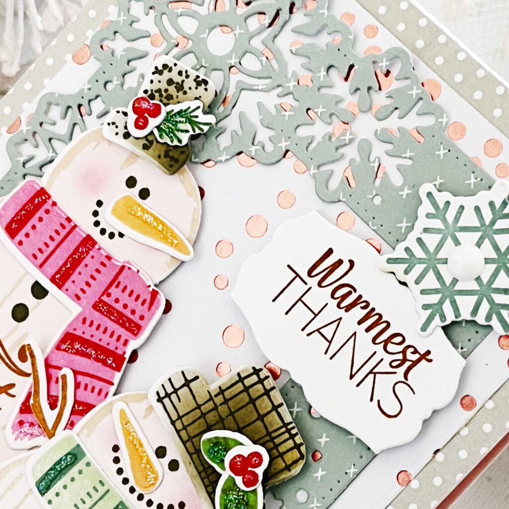 Simply Snowmen + Snowflake Fun Frame + Cascading Dots Hot Foil Plate ...