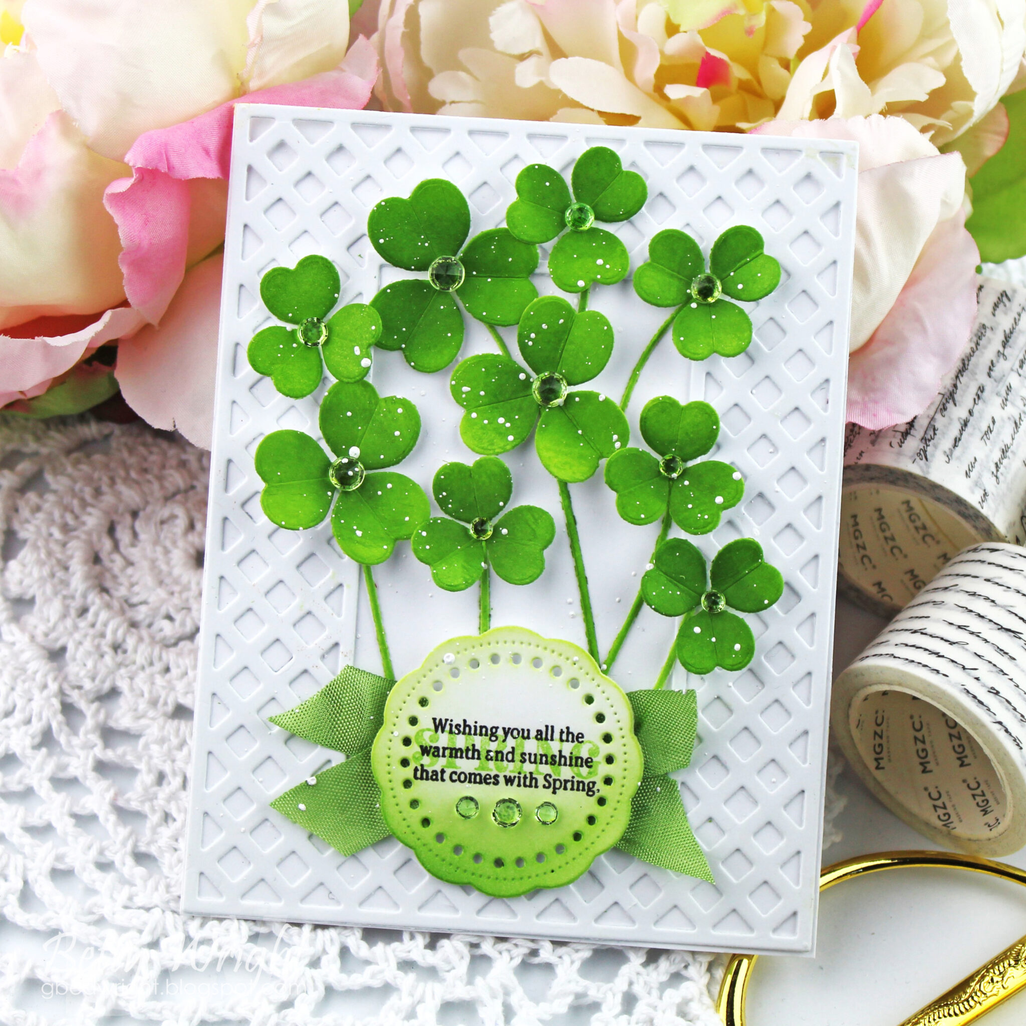 Border Bling: Lattice + Into the Blooms: Clover + Just Sentiments ...