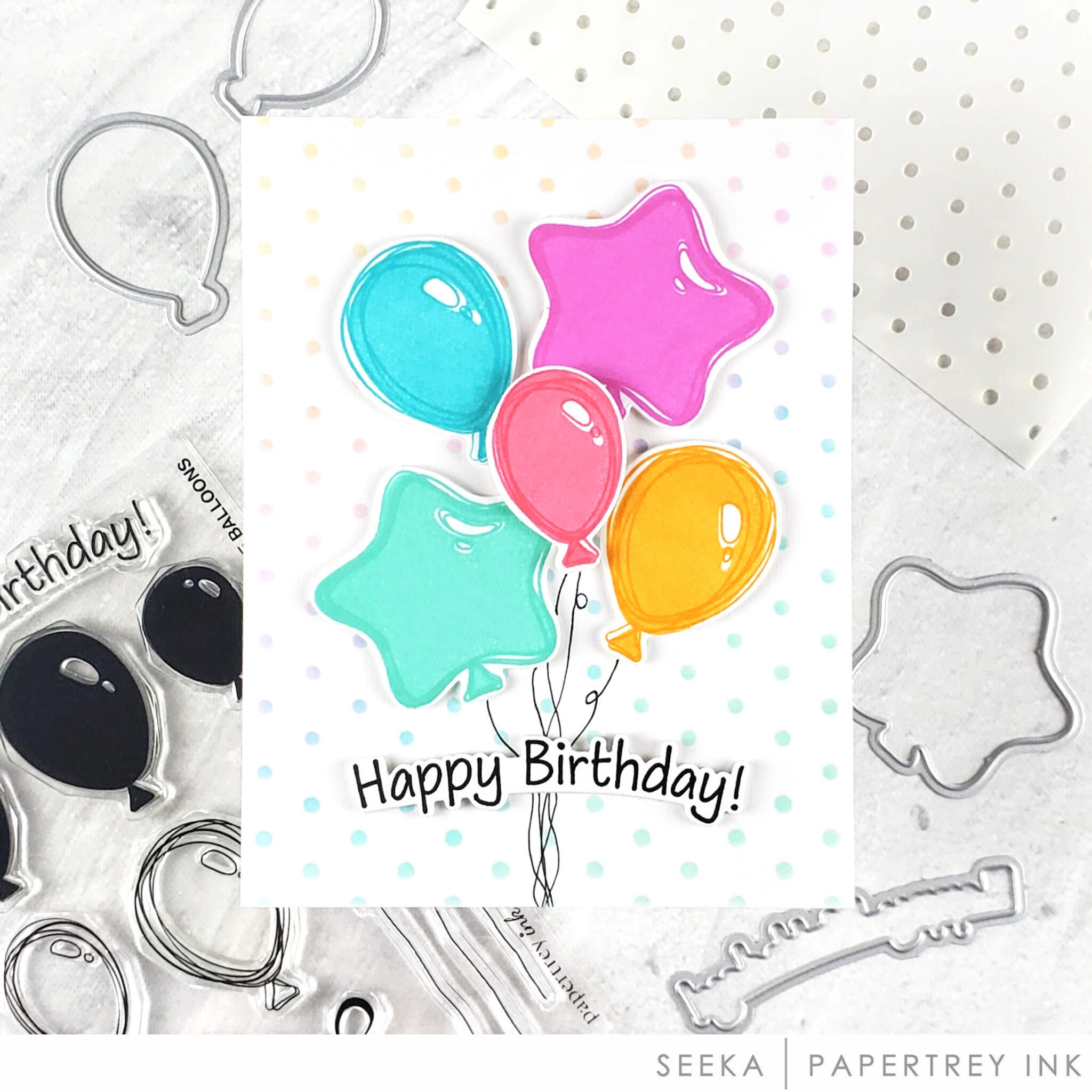 Scribble Balloons + Tropical Frond