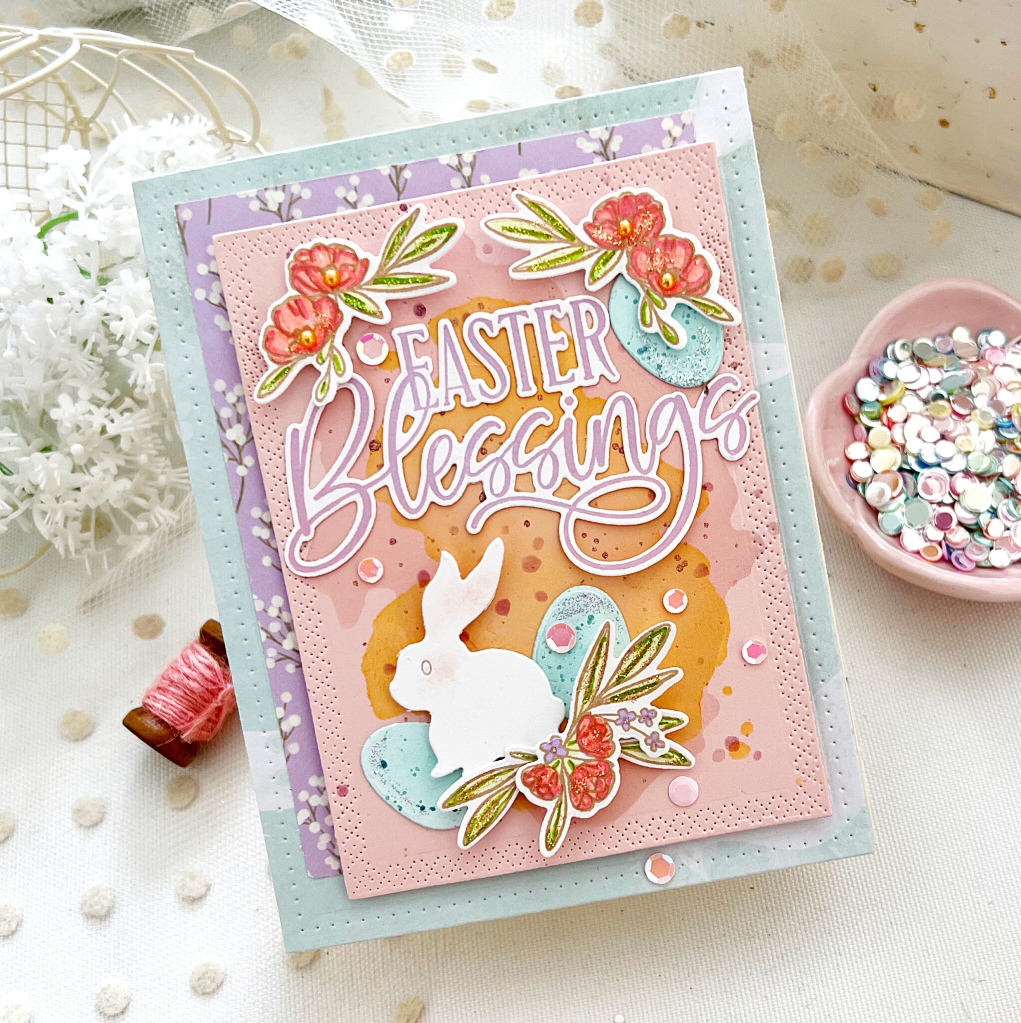 The Bigs Easter Sentiments stamps and dies + Perfectly Coiled ...