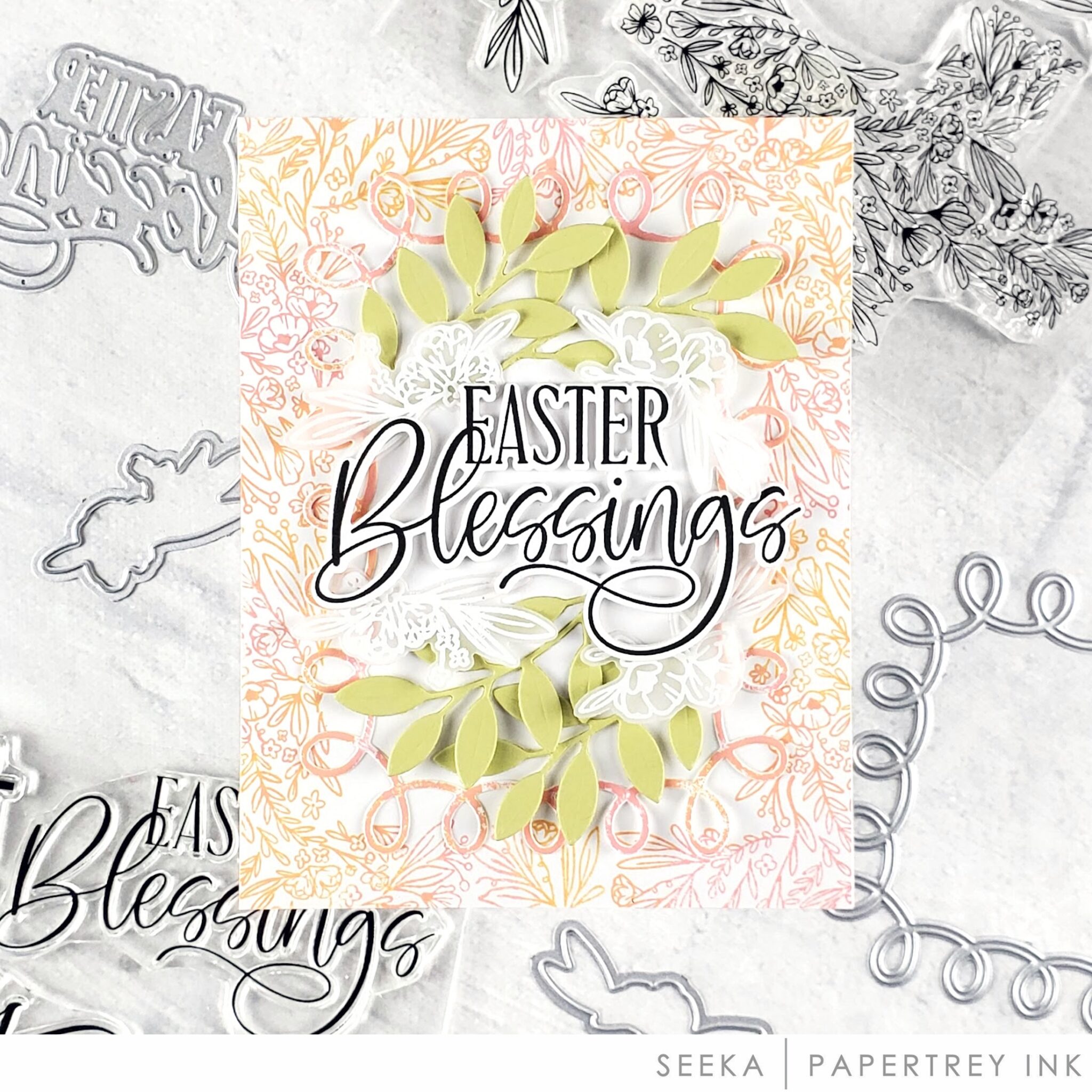 The Bigs Easter Sentiments stamps and dies + Perfectly Coiled ...