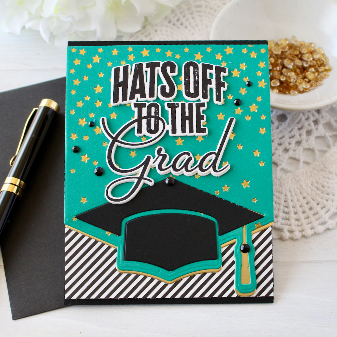 Elegant Edges: Graduation dies + Reflections Numbers 6 stamps and dies