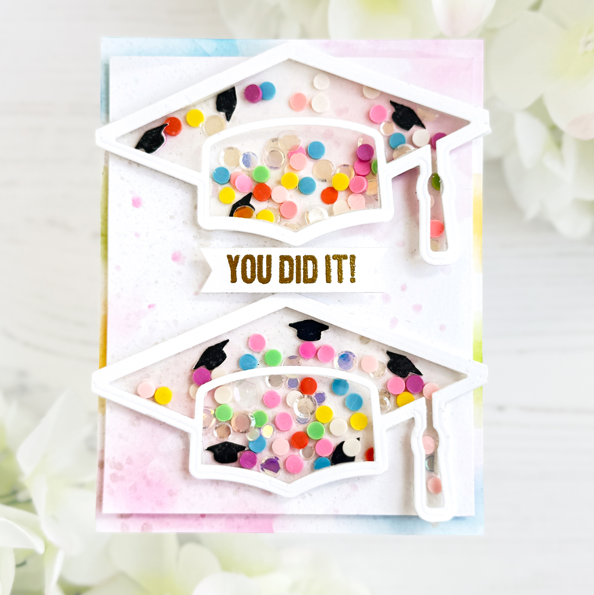 Elegant Edges: Graduation dies + Reflections Numbers 6 stamps and dies