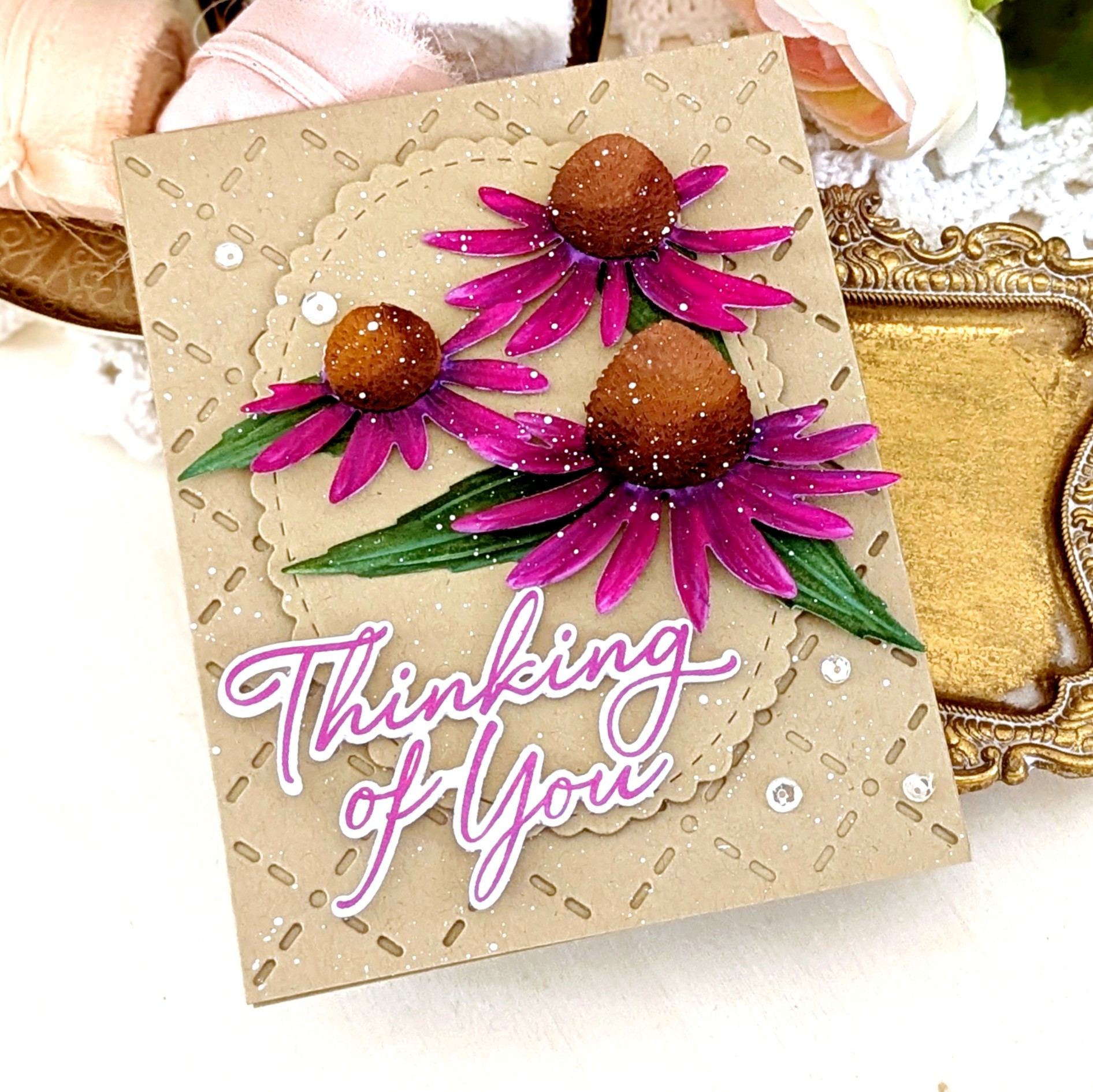 This is Big Sentiments: Thinking of You stamps and dies + Into the ...