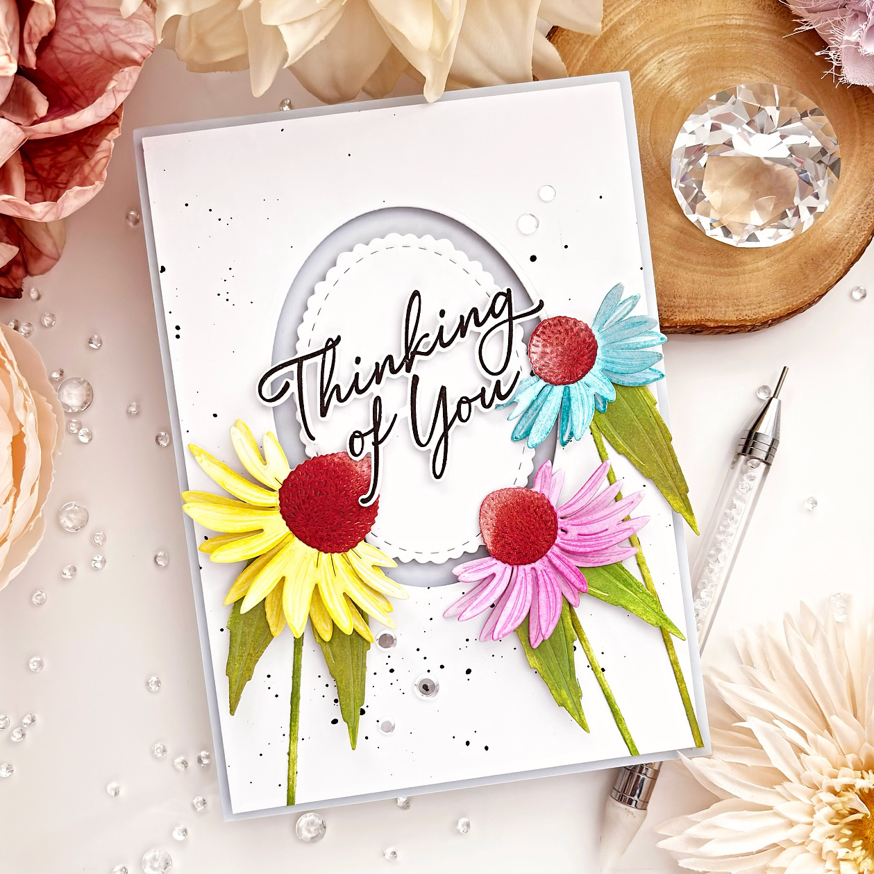 This is Big Sentiments: Thinking of You stamps and dies + Into the ...