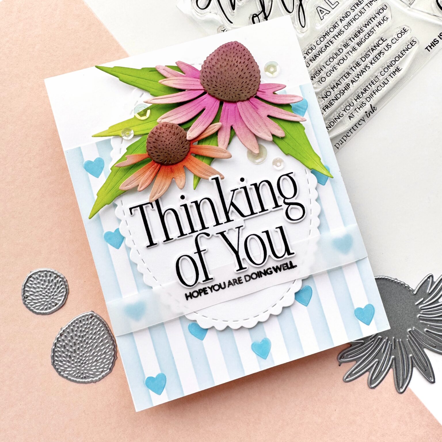 This is Big Sentiments: Thinking of You stamps and dies + Into the ...