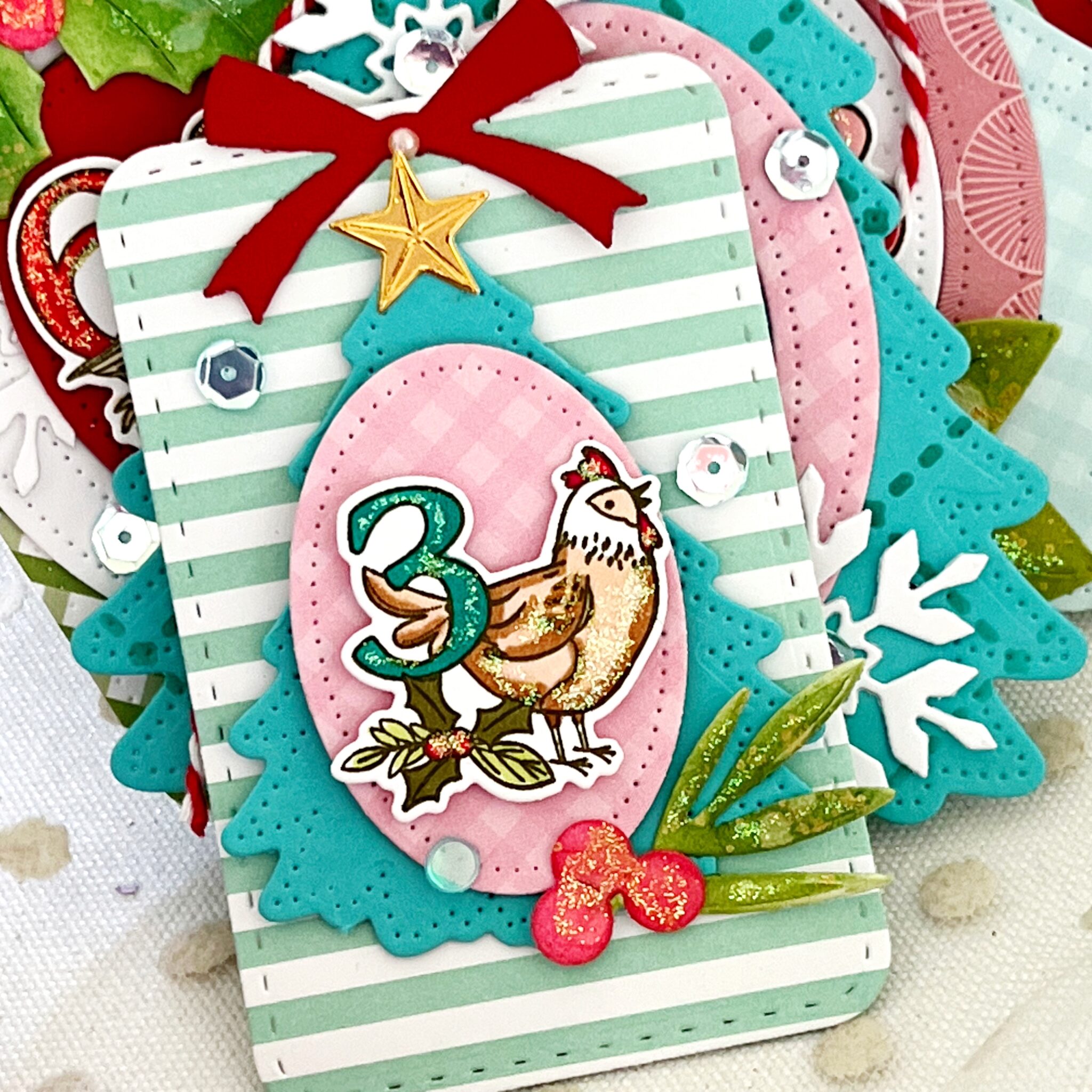 The Twelve Days of Christmas Stamps & Dies + Build-A-Christmas Tree Die