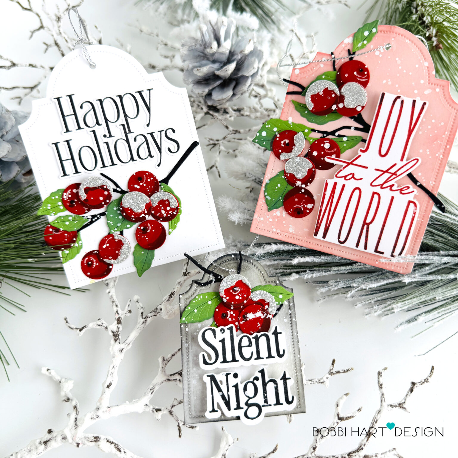 Project Inspiration: Berry Merry Tags by Bobbi Lemanski